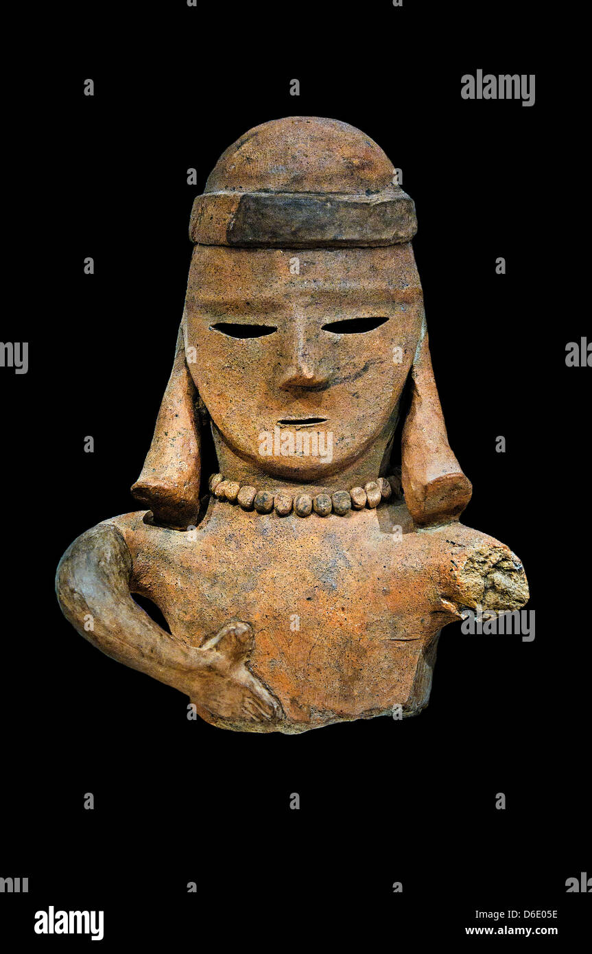 Woman terracotta bust Japan Japanese 6th century AD Kofun period Gumma ...