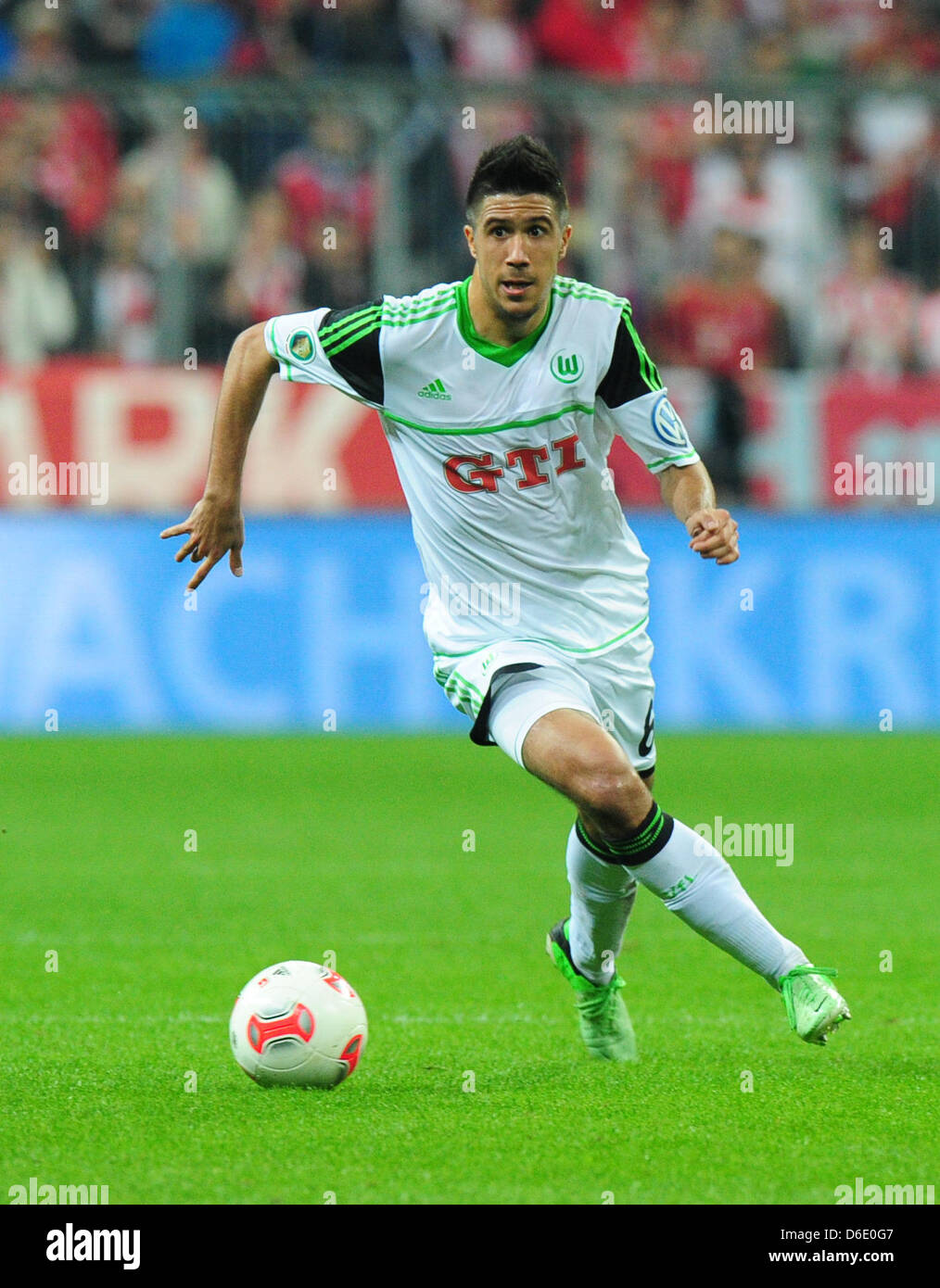 Wolfsburg's Slobodan Medojevic plays the ball during the DFB Cup semi ...