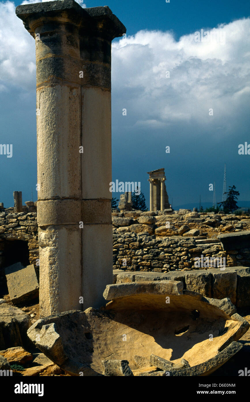 Kourion Cyprus Archaeological Site Ancient City Column Stock Photo - Alamy