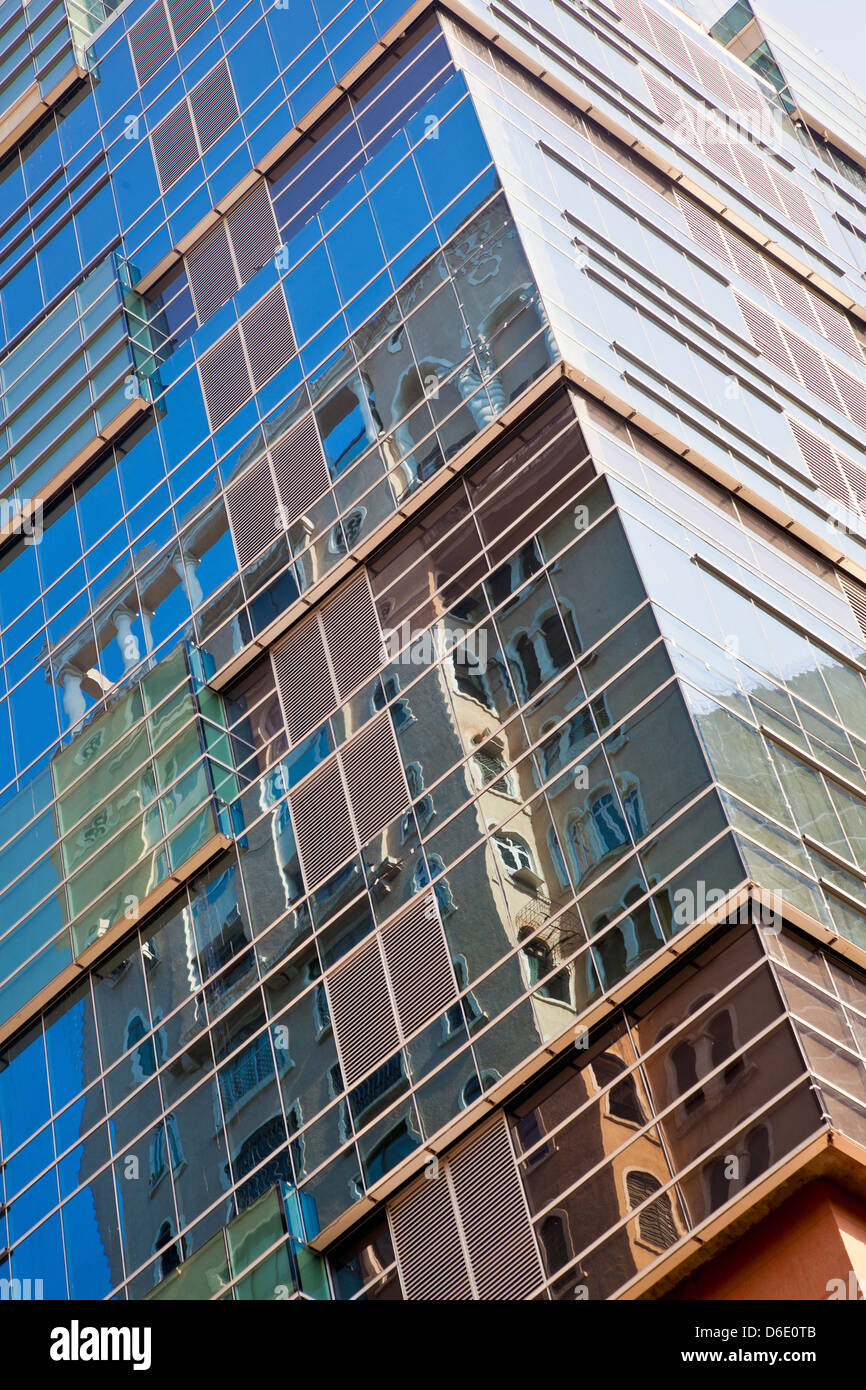 Urban architecture reflecting image of architectural design modern city ...