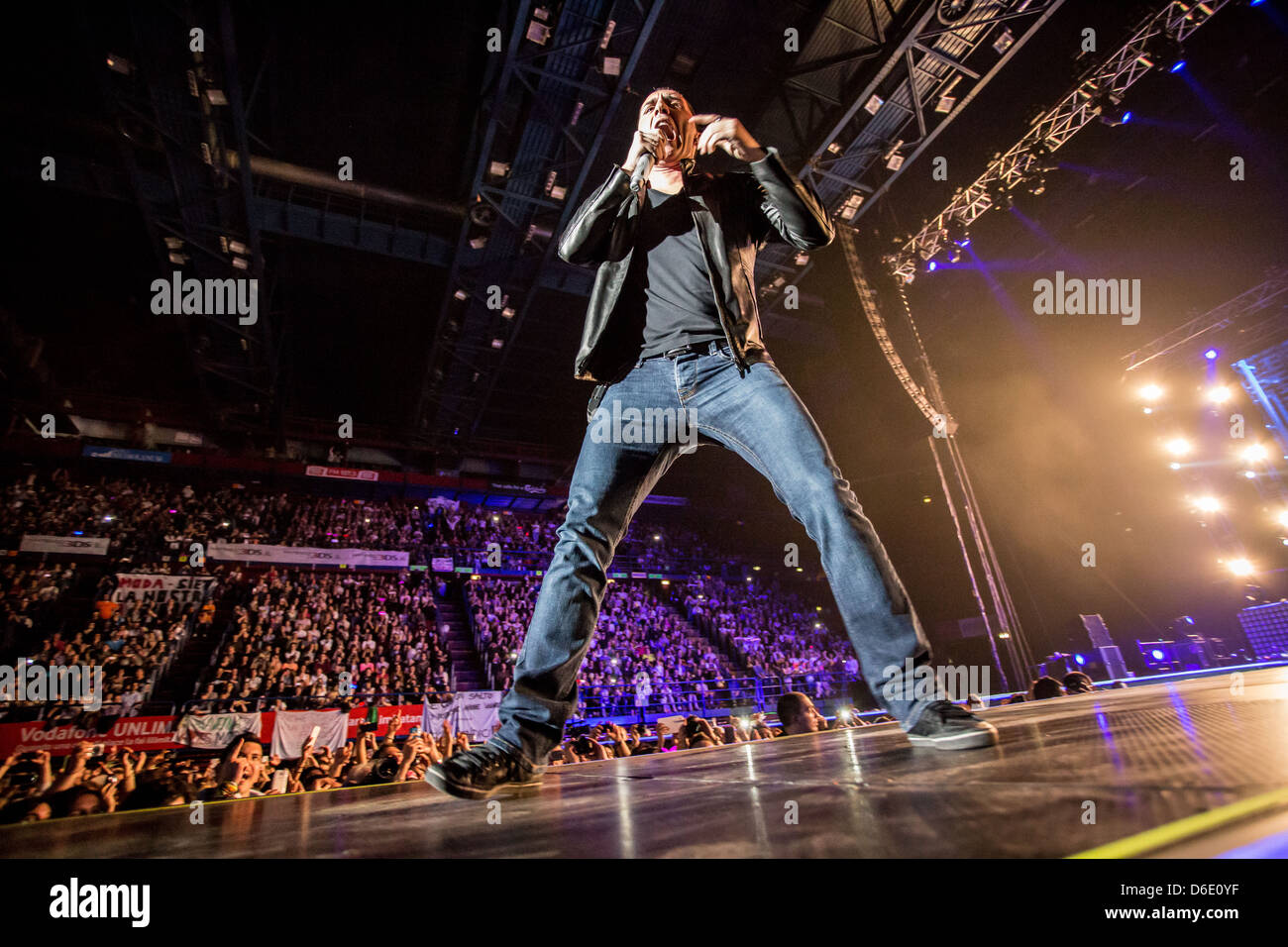 Assago, Milan, ITALY. 14 April 2013. The italian pop band Moda ...