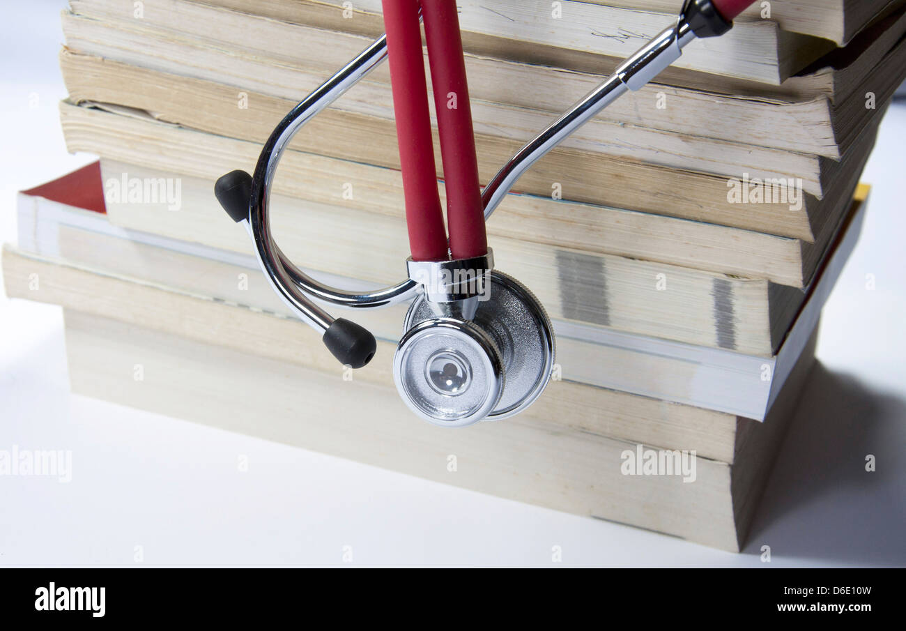 stethoscope and book Stock Photo - Alamy