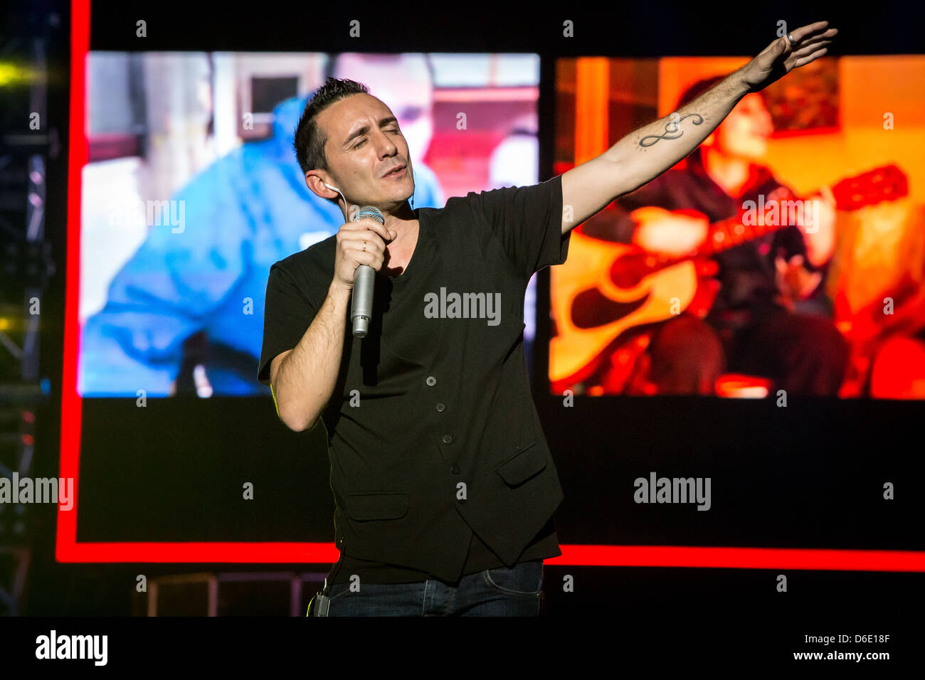 Assago, Milan, ITALY. 14 April 2013. The italian pop band Moda ...