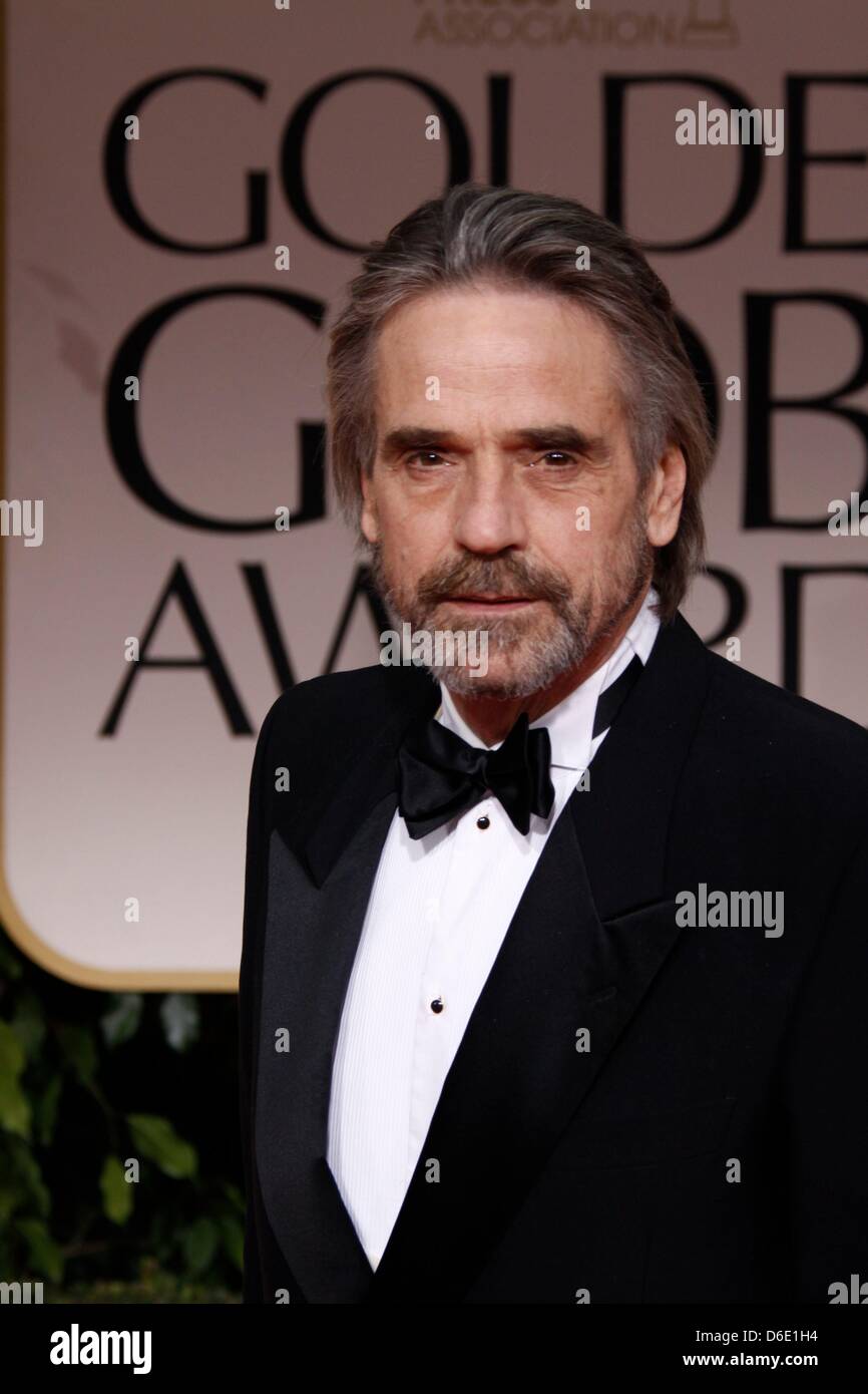 British actor Jeremy Irons attends the 69th Annual Golden Globe Awards ...