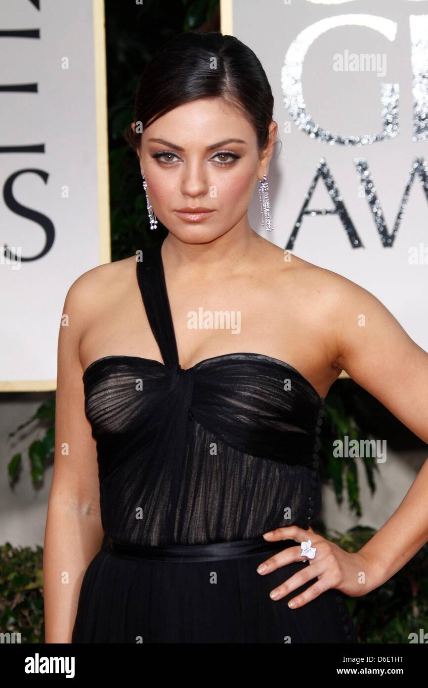 US actress Mila Kunis attends the 69th Annual Golden Globe Awards ...