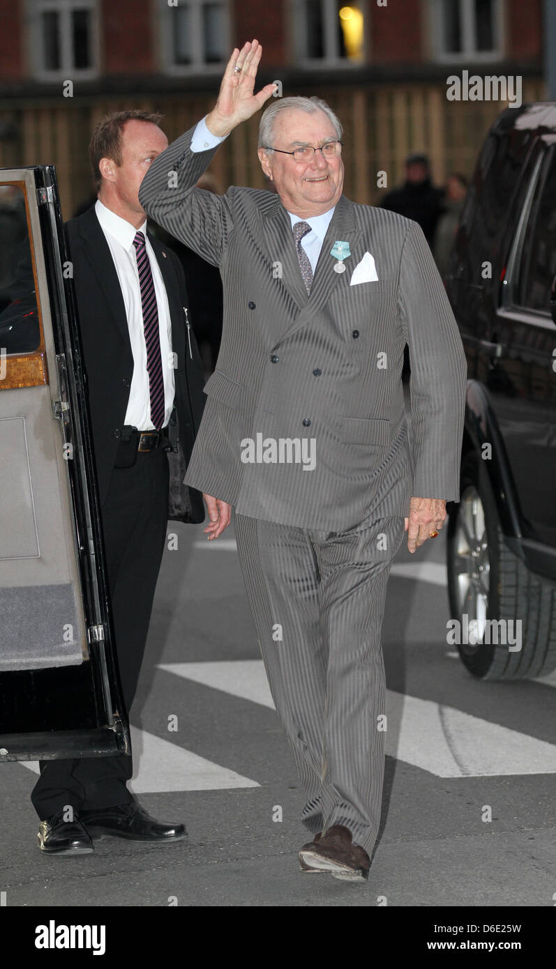 Prince Henrik of Denmark attends a church ceremony on the occasion of ...