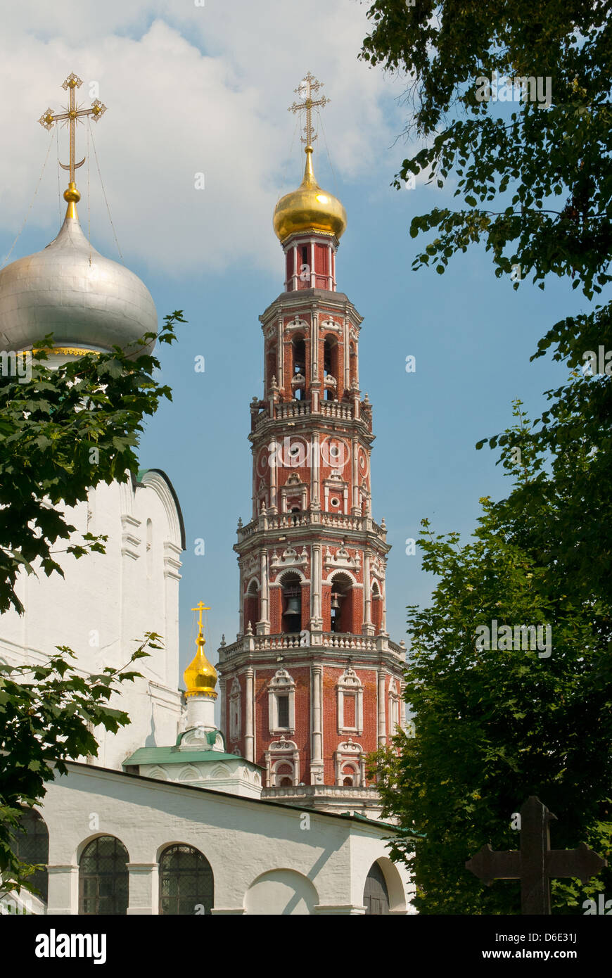 Octagonal Bell Tower, Novodevichy Convent, Moscow, Russia Stock Photo ...