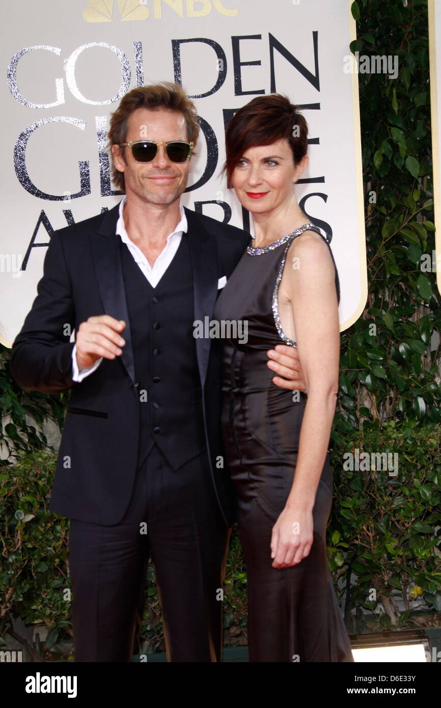 Actor Guy Pearce and wife Kate Mestitz arrive at the 69th Annual Golden ...