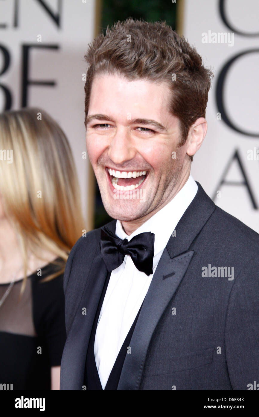 Actor Matthew Morrison arrives at the 69th Annual Golden Globe Awards ...