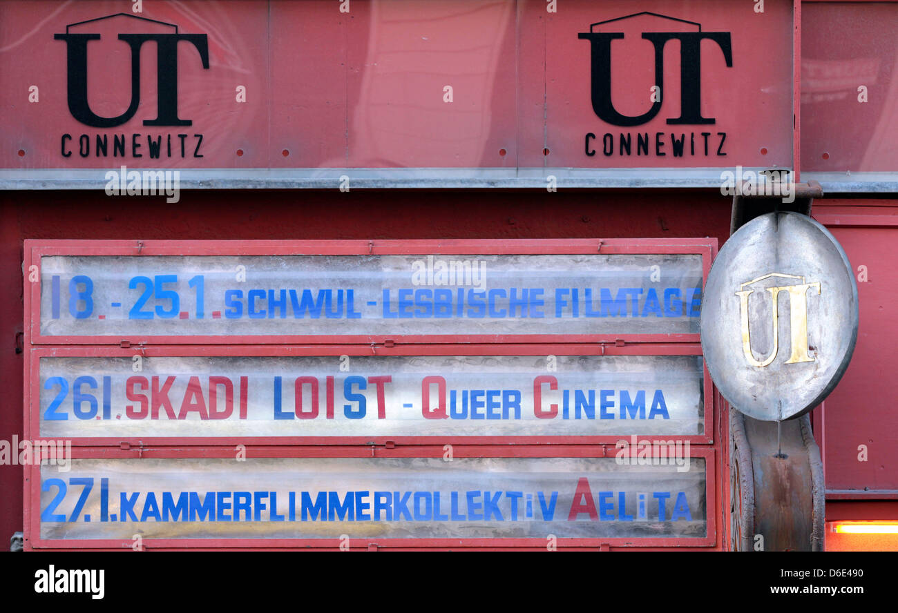 A view of the screening times timetable outside the historic UT ...