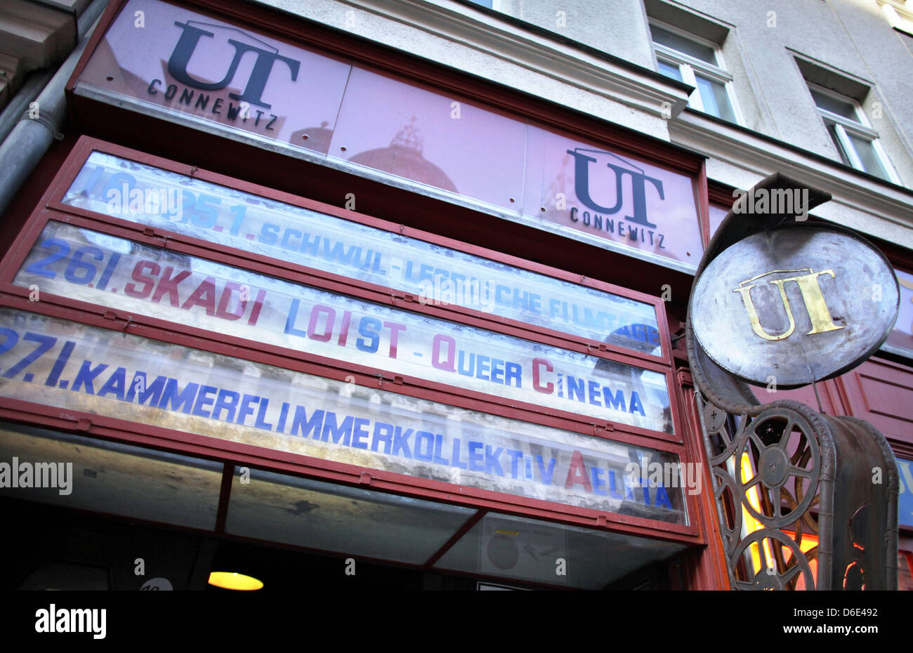 A view of the screening times timetable outside the historic UT ...