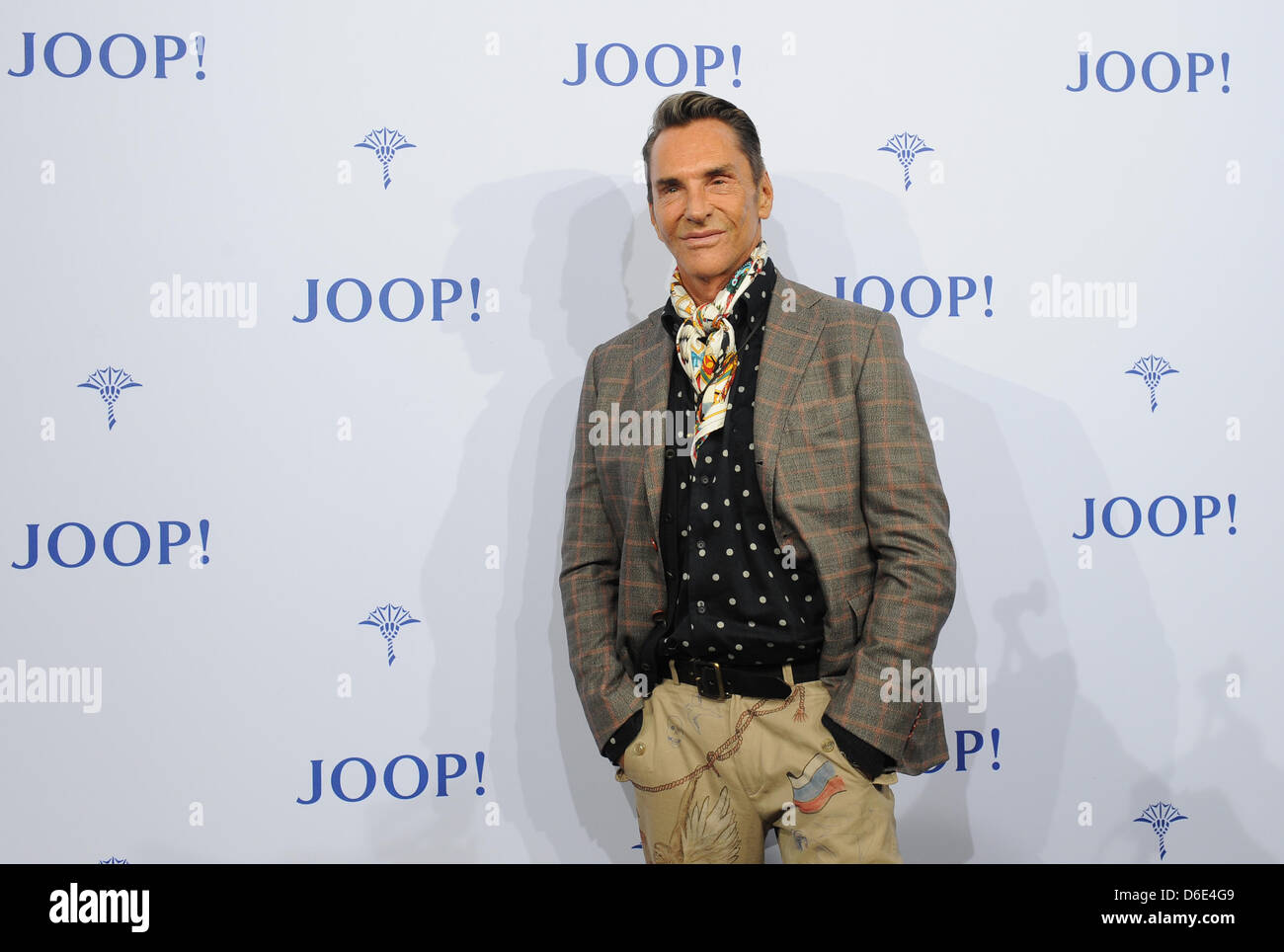 Designer Wolfgang Joop arrives at the Joop! presentation during the ...