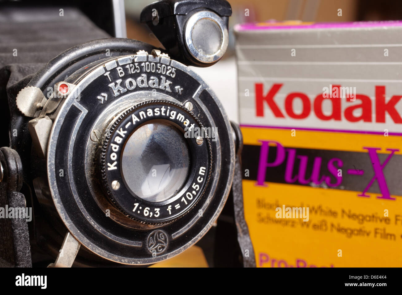 A folding camera and boxes of films of Kodak are pictured in Koblenz ...