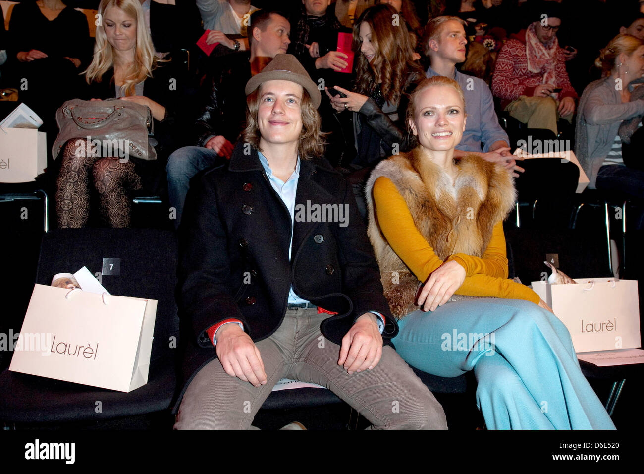 Pierre Sarkozy alias "DJ Mosey" (L) and model Franziska Knuppe attends ...