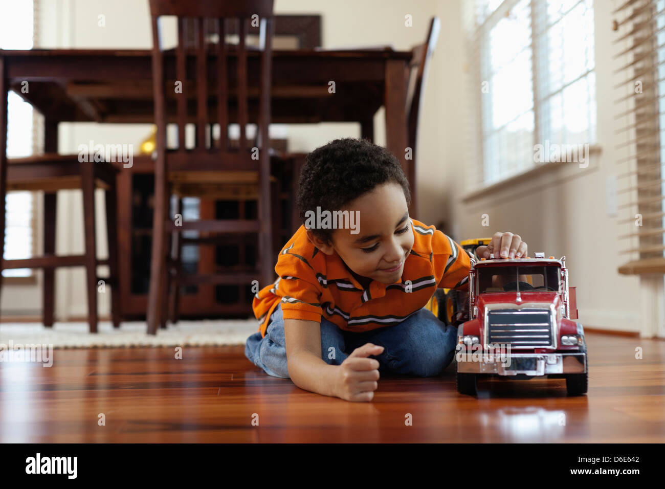 Boy playing fire truck hi-res stock photography and images - Alamy