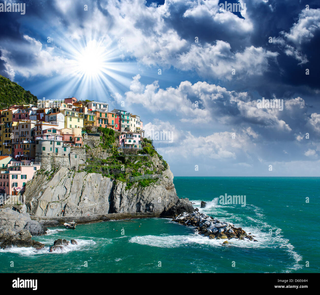 Cinque Terre, Italy. Beautiful view in Spring Season Stock Photo - Alamy