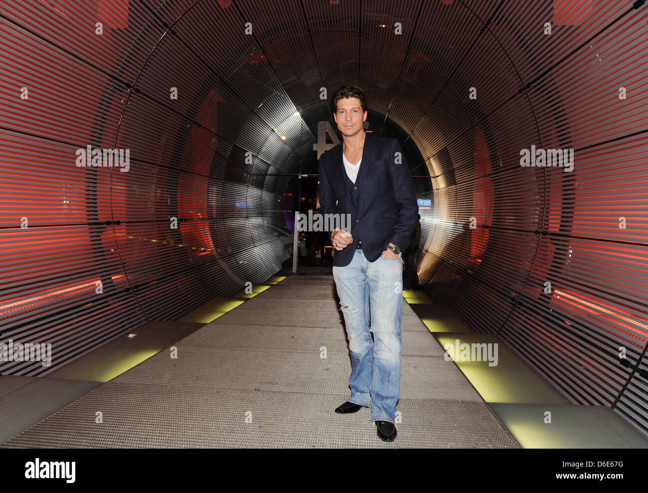 German actor Sebastian Deyle attends the show of the label Lars Wallin ...