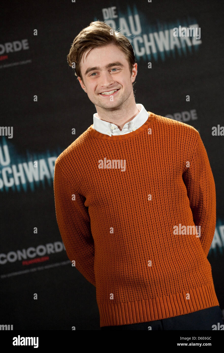 British actor Daniel Radcliffe stands during a photo session during the ...