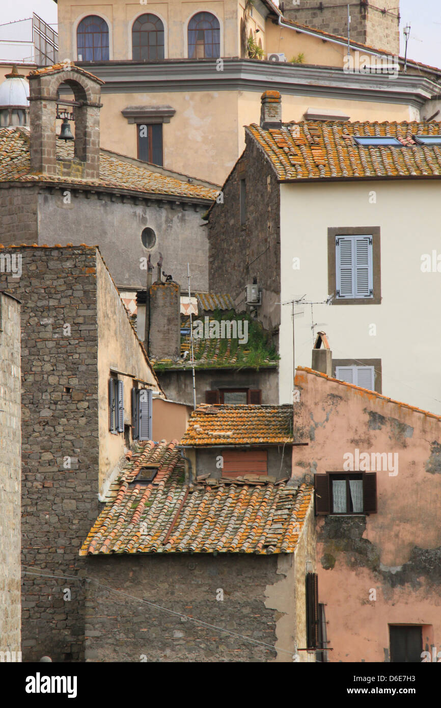 Tile roof of the house in a medieval city Stock Photo - Alamy