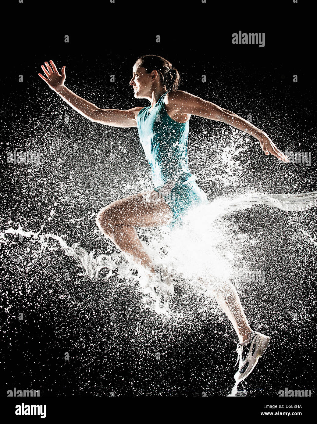Full length jump water splash hi-res stock photography and images - Alamy