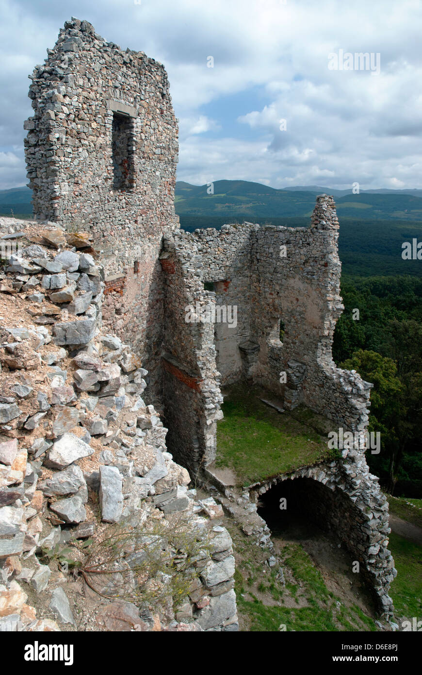 Ruin of nice castle Hrusov, Slovak republic Stock Photo - Alamy