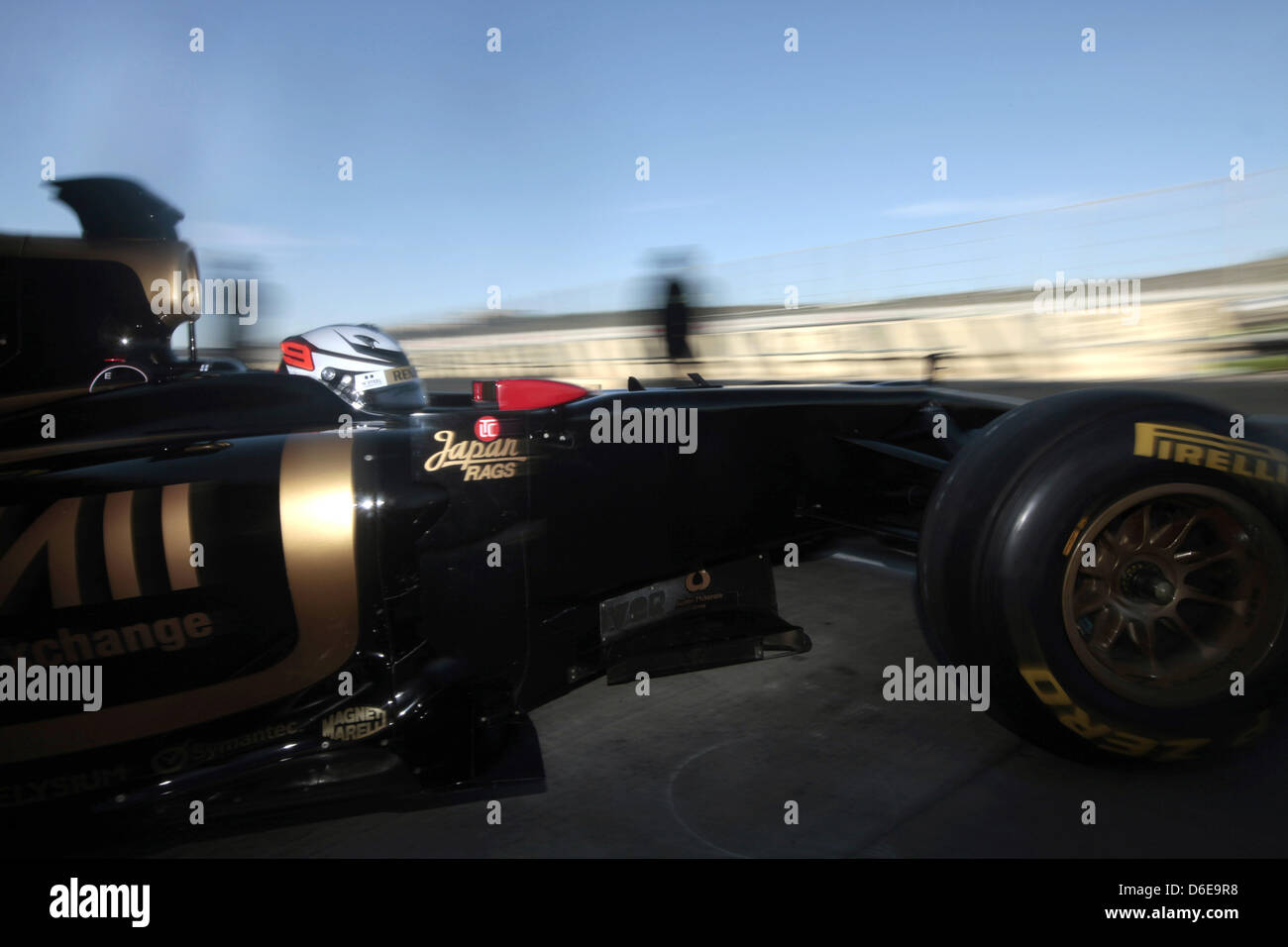 Finnish Formula 1 driver Kimmi Raikkonen of Lotus Renault test drives ...
