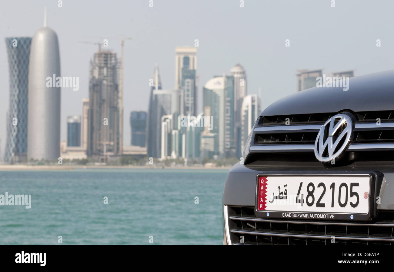 Volkswagen presents a Touareg at the Qatar Motor Show in Doha, Qatar ...