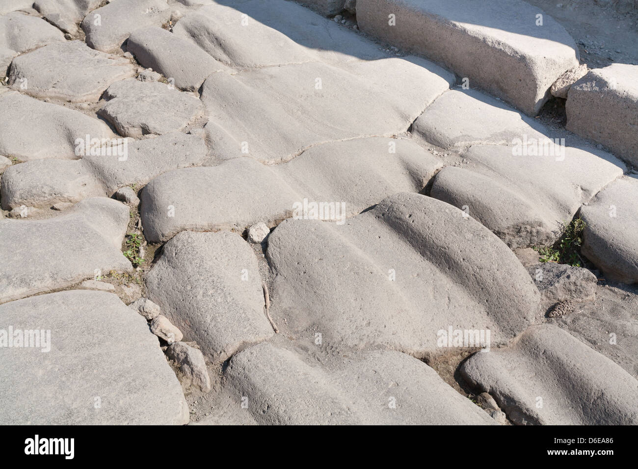 Wheel ruts on city streets Pompeii Stock Photo - Alamy