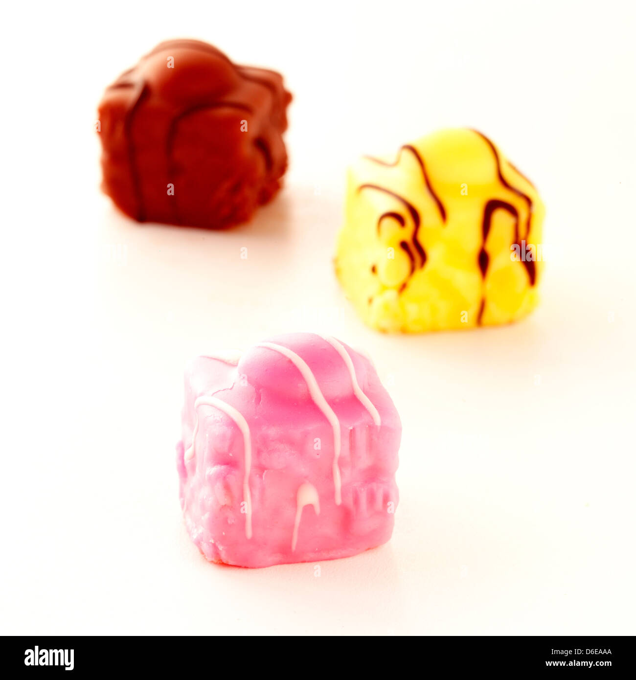 Fondant Fancy Cakes Stock Photo - Alamy