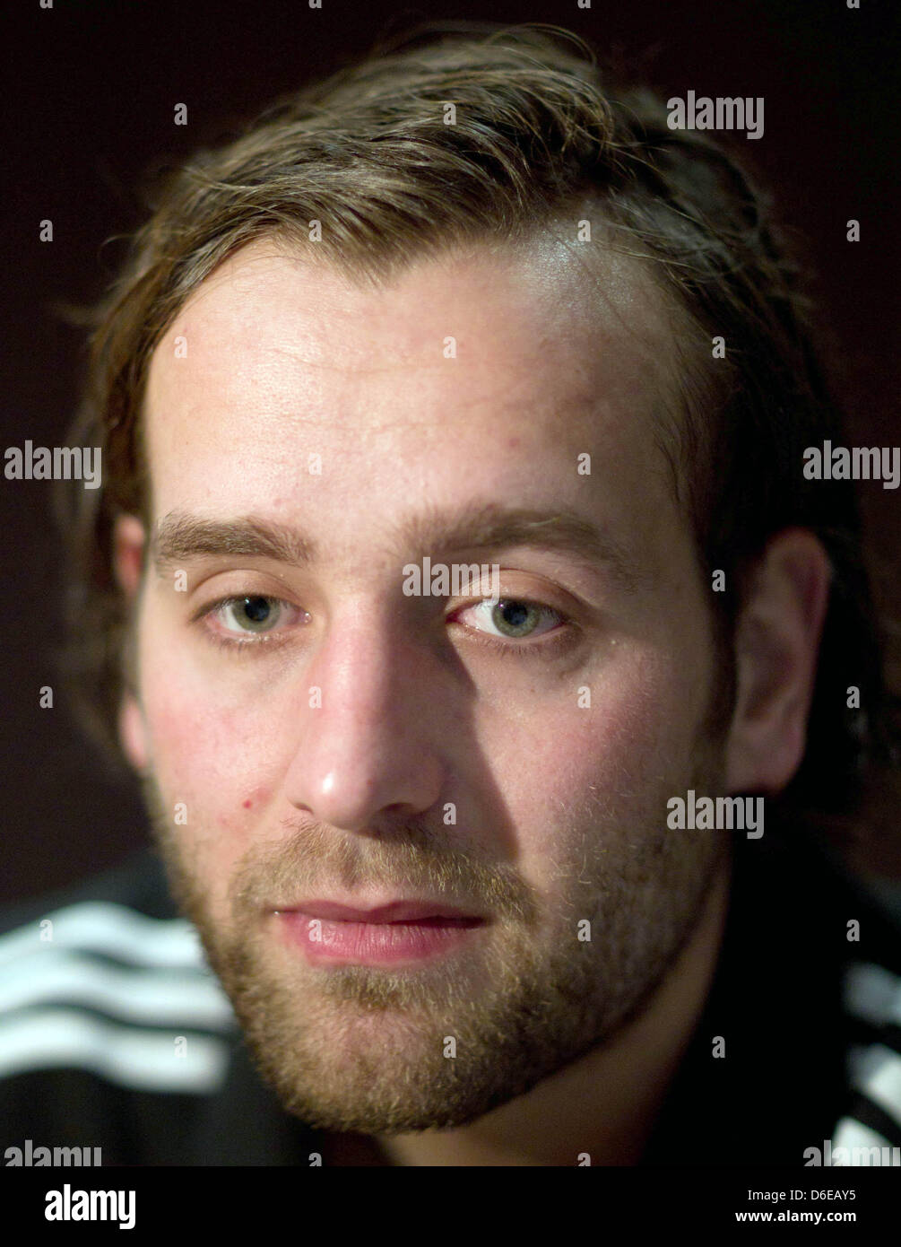 Germany's goalkeeper Silvio Heinevetter attends a press conference of ...