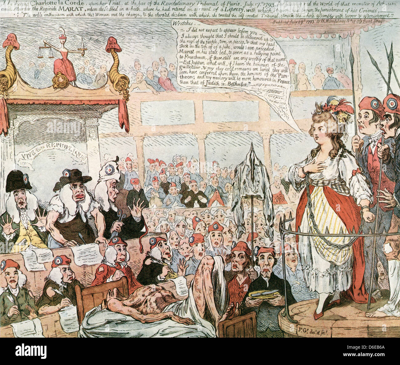 The trial of Charlotte Corday Stock Photo - Alamy