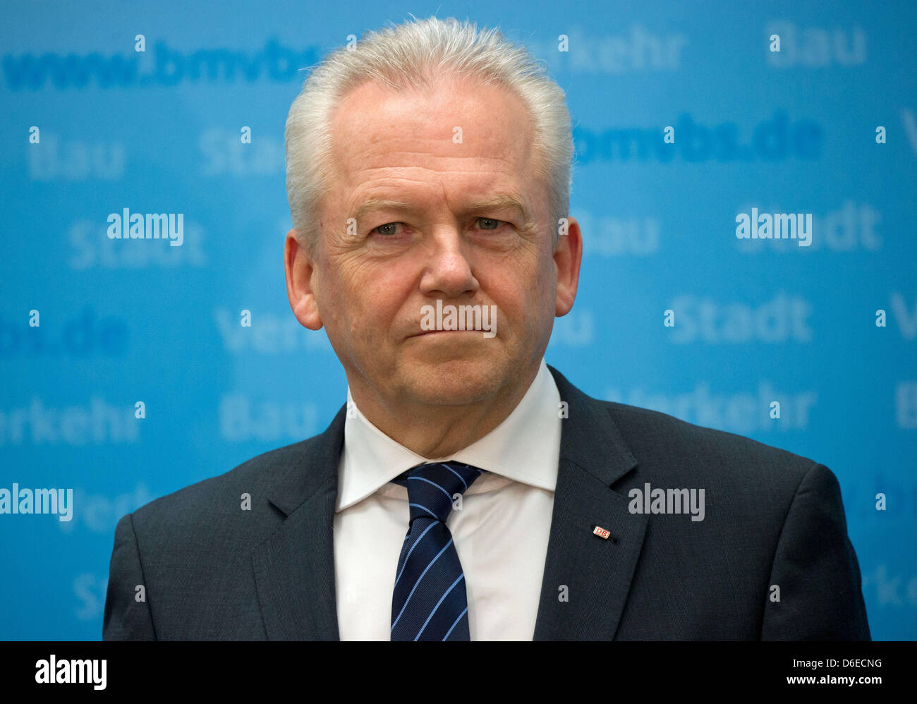 CEO of Deutsche Bahn, Ruediger Grube, gives a press conference at the ...
