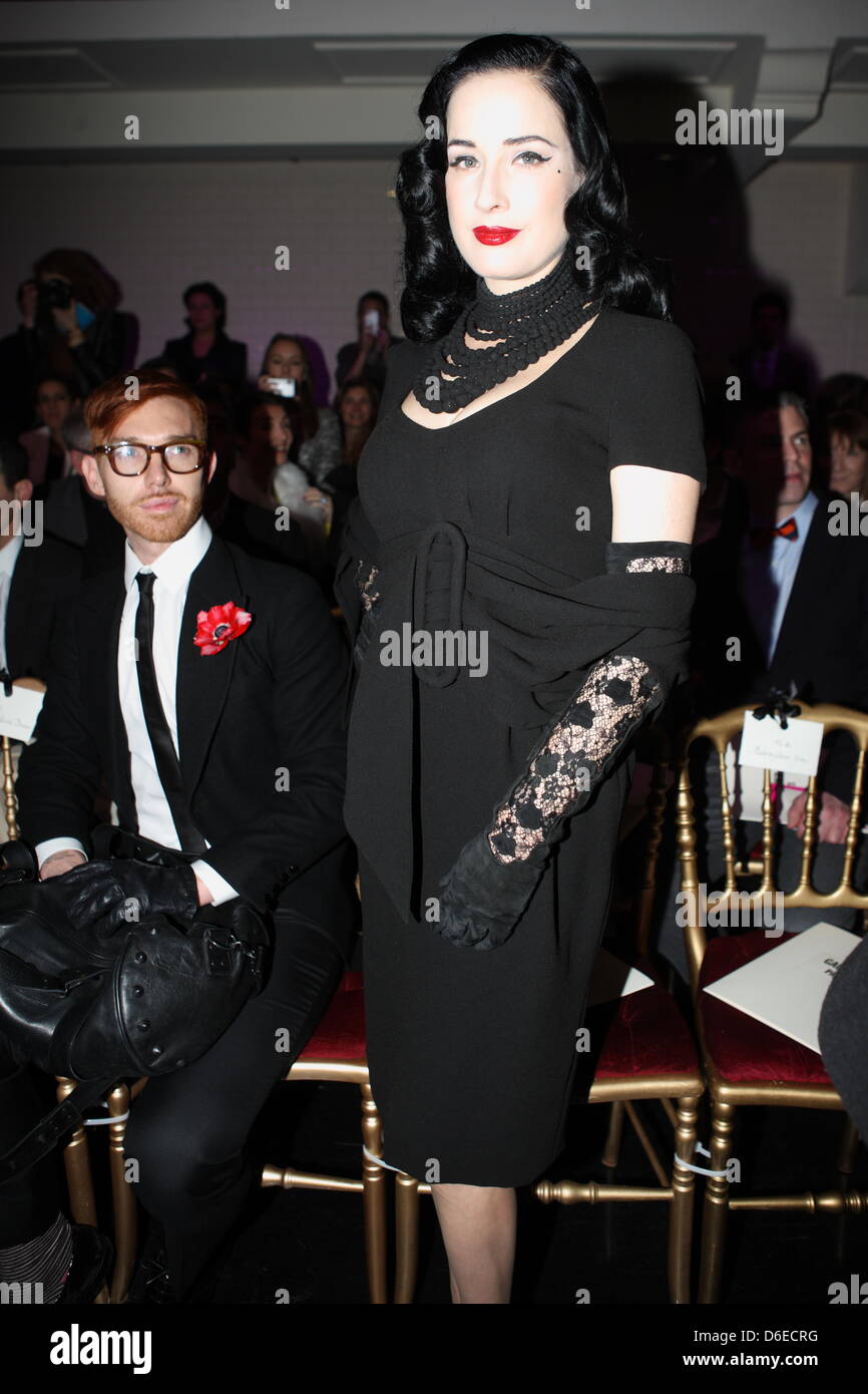 US burlesque model Dita von Teese attends French designer Jean-Paul ...