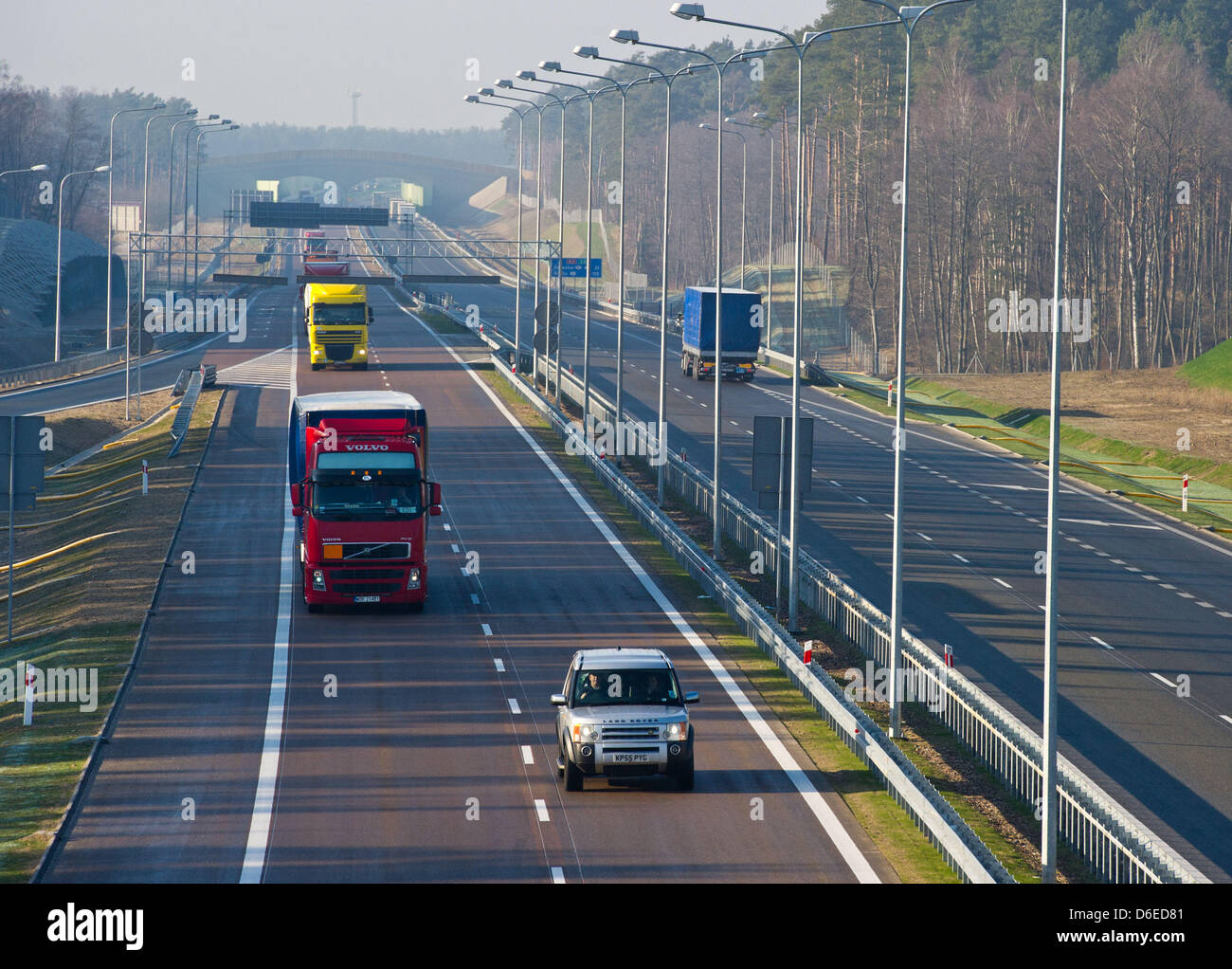 The new Polish motorway A2 is pictured near Slubice, Poland, 26 January ...