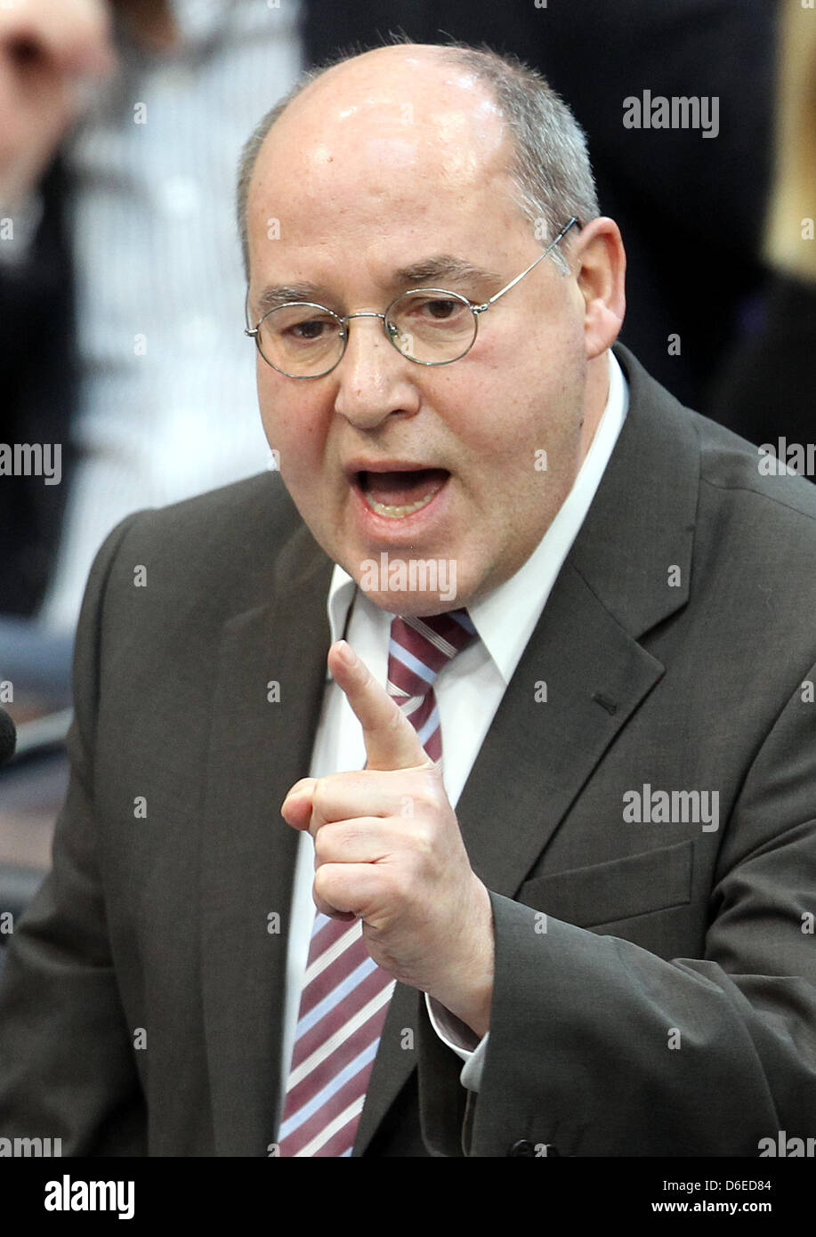 Fraction leader of the Left Party Gregor Gysi speaks on the ...