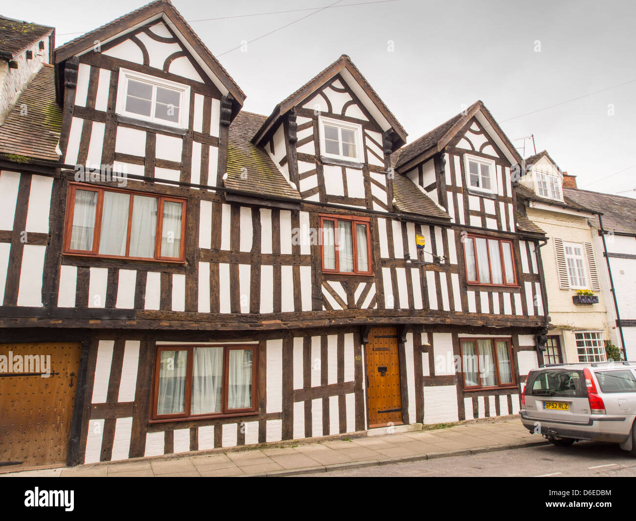 Ancient jacobean timber framed houses on Corve Street in Ludlow ...