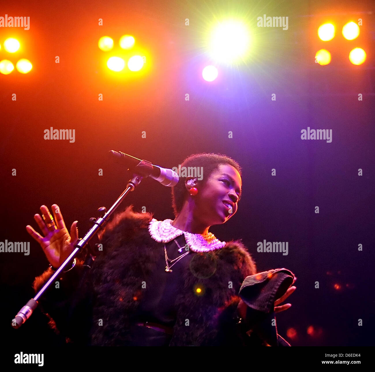US singer Ms Lauryn Hill gives a concert at the Tempodrom in Berlin ...