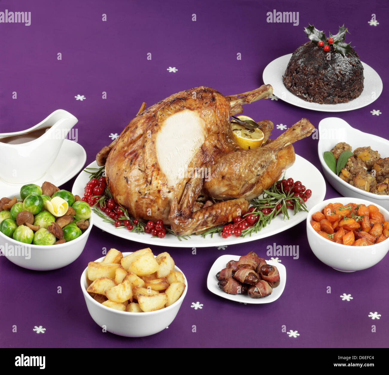 Turkey sprouts carrots plate hi-res stock photography and images - Alamy