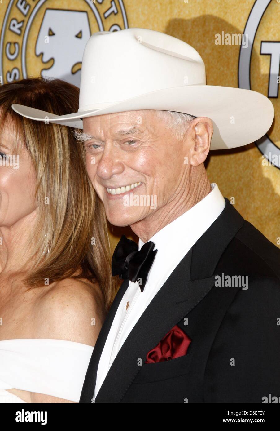 US actor Larry Hagman poses in the press room of the 18th Annual Screen ...
