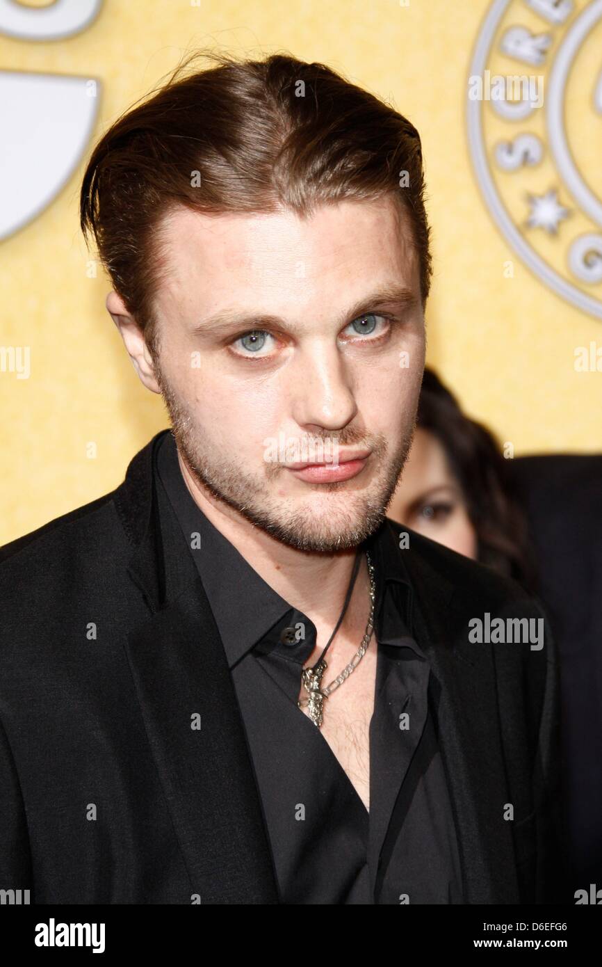 US ator Michael Pitt poses in the press room of the 18th Annual Screen ...