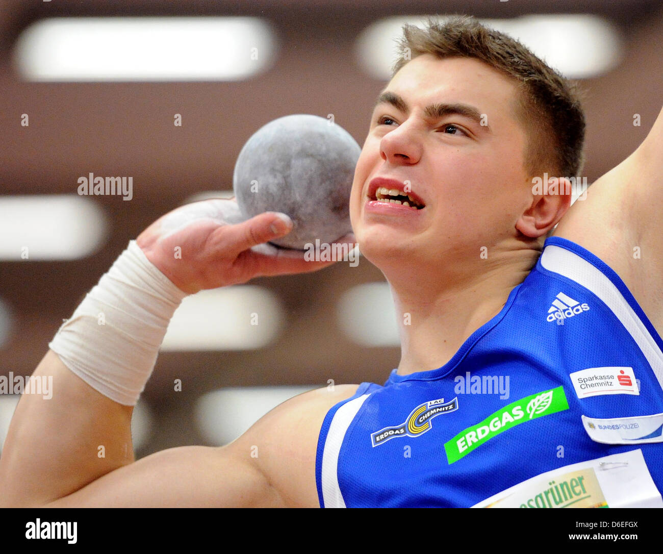 German shot putter David Storl competes in International Indoor ...