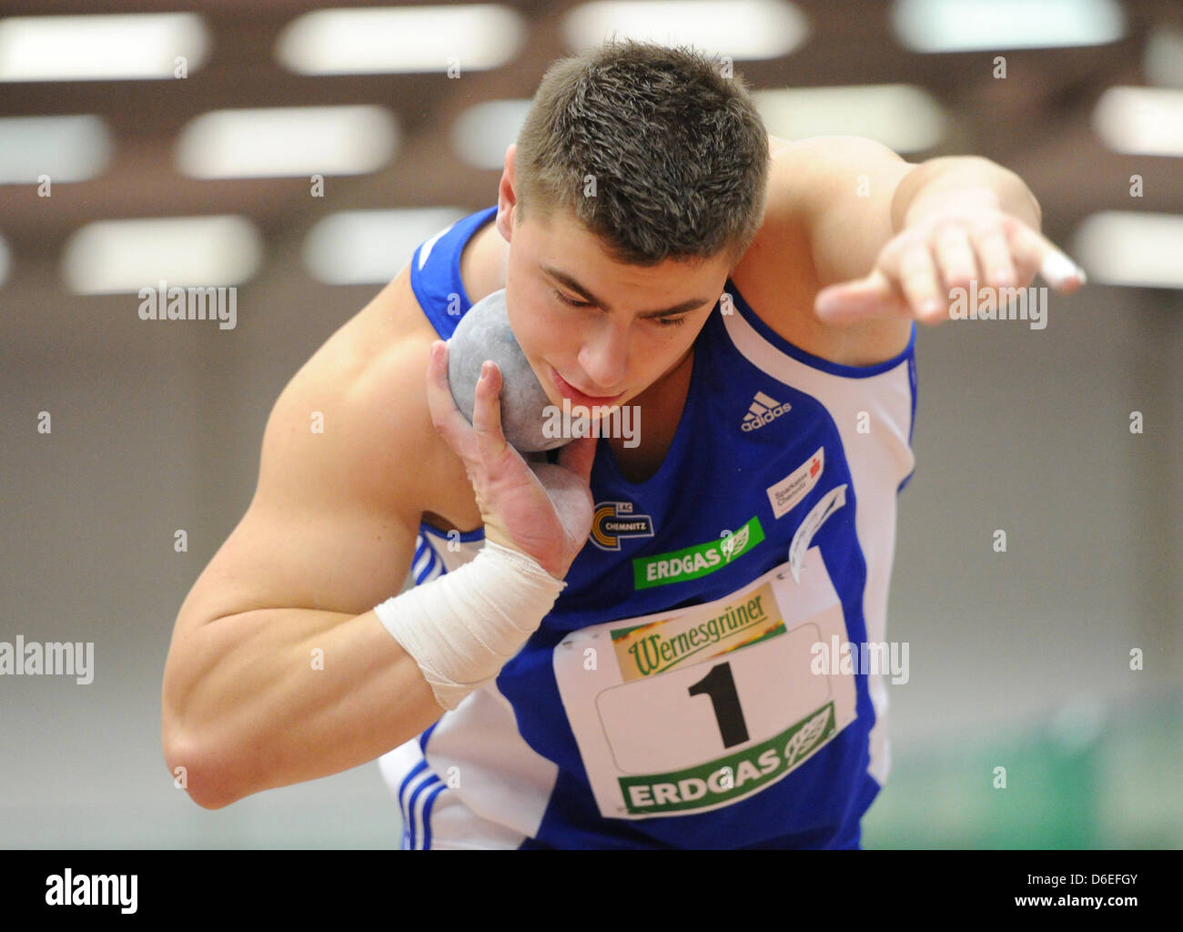 German shot putter David Storl competes in International Indoor ...