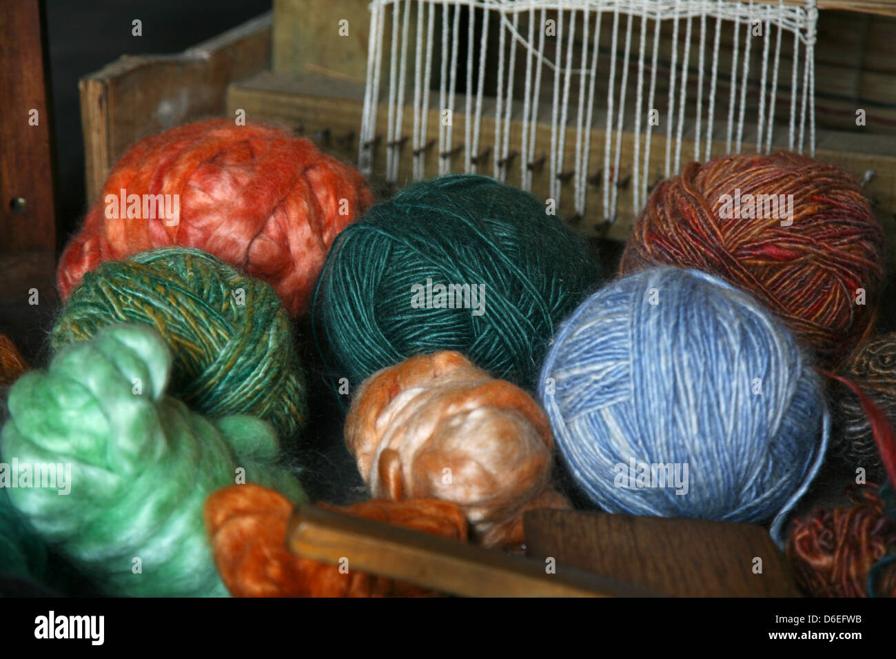 Coloured balls of wool hi-res stock photography and images - Alamy