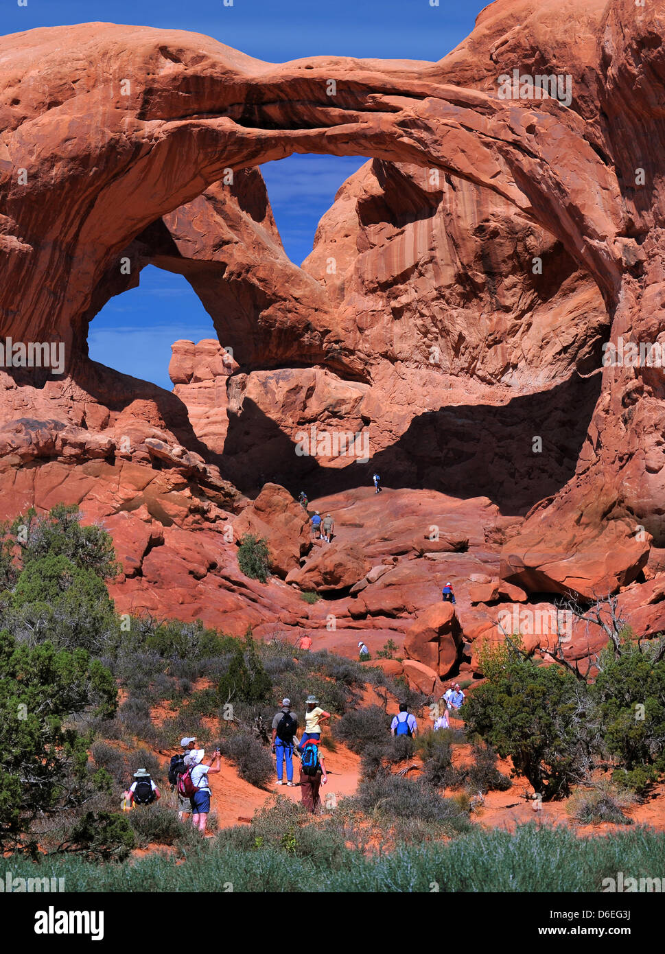 The Double Arch is seen at the Arches National Park near Moab, Utha ...