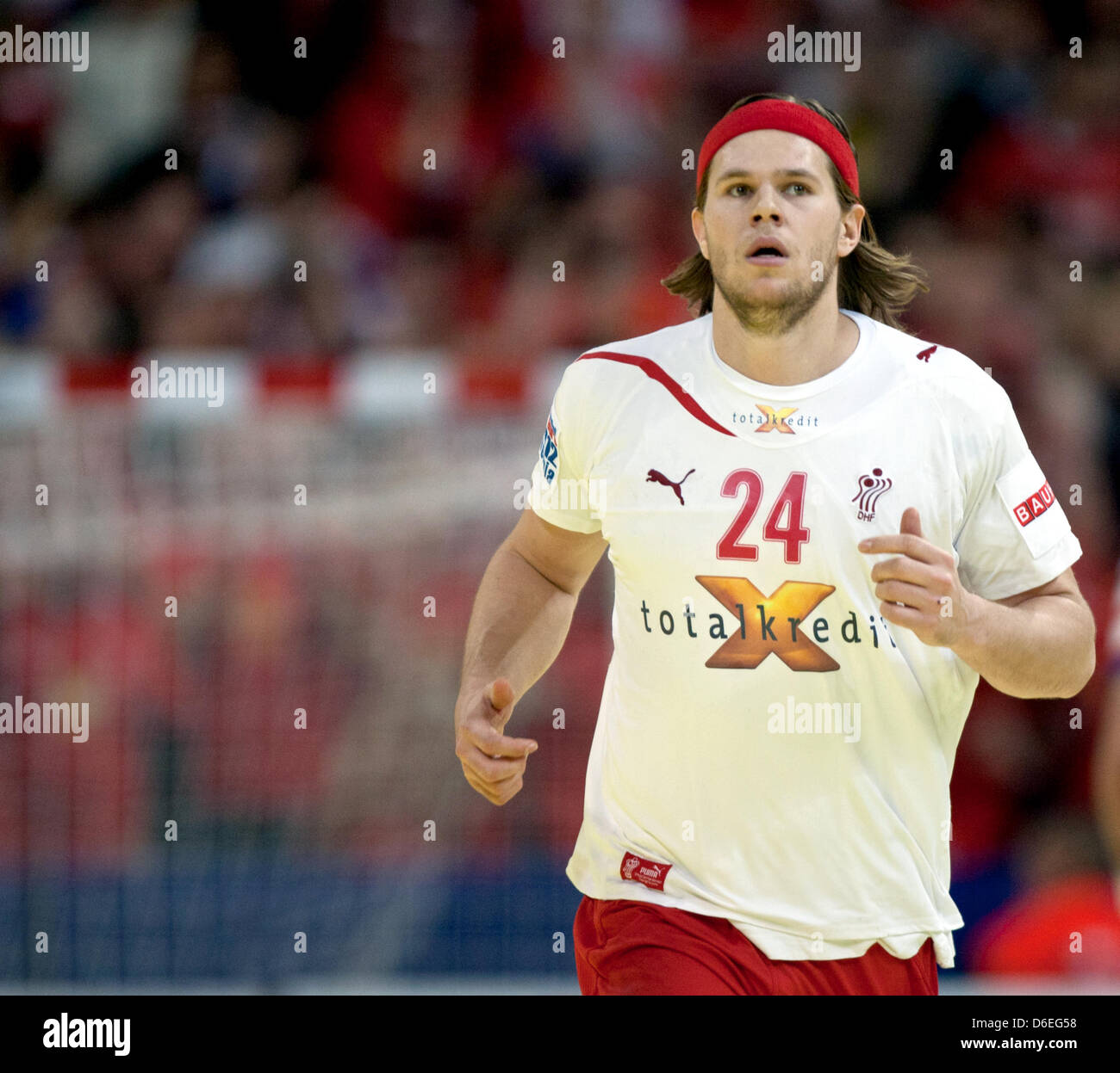 Danish handball player Mikkel Hansen during the EHF Handball European ...