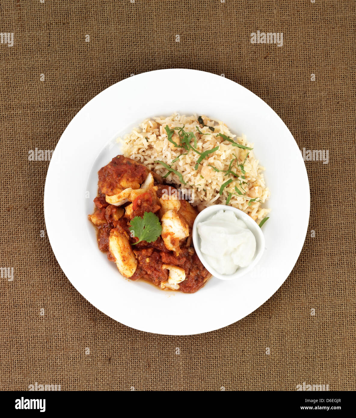 Chicken curry and rice cut out hi-res stock photography and images - Alamy