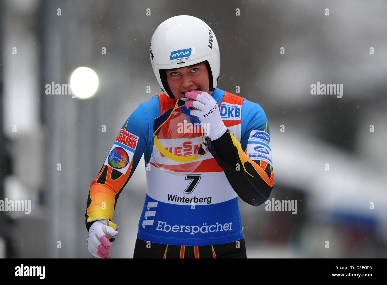 Kate Hansen from the USA takes part in the women's single of the ...