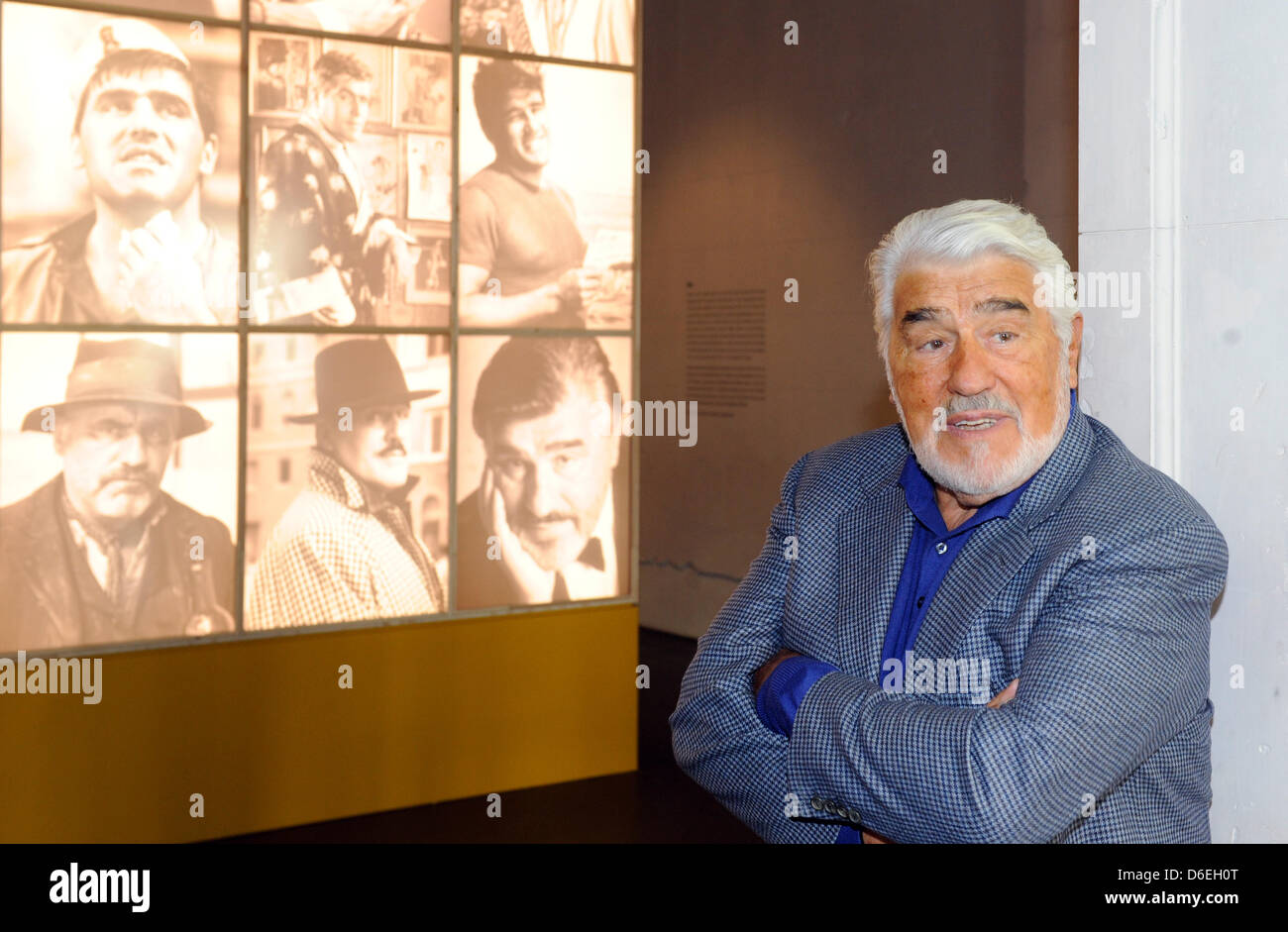 Actor Mario Adorf poses at the exhibition 'Mario Adorf - I can be evil ...