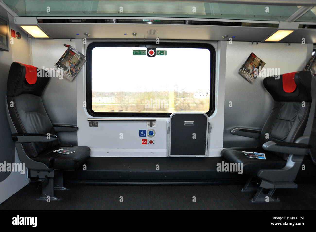 High-speed train of the Austrian Federal Railways (OBB) the OBB railjet ...