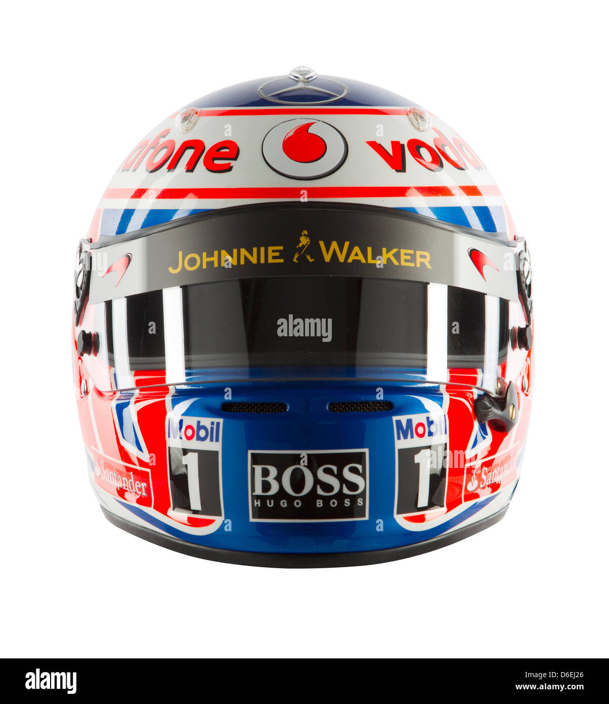 A handout picture dated 01 February 2012 shows the crash helmet of ...